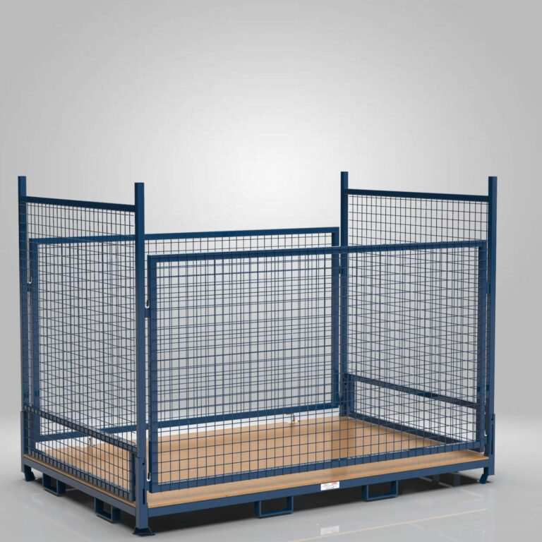 CE / UKCA Certified Collapsible Metal Pallet 2400 x 1600 x 1850 | Lowe